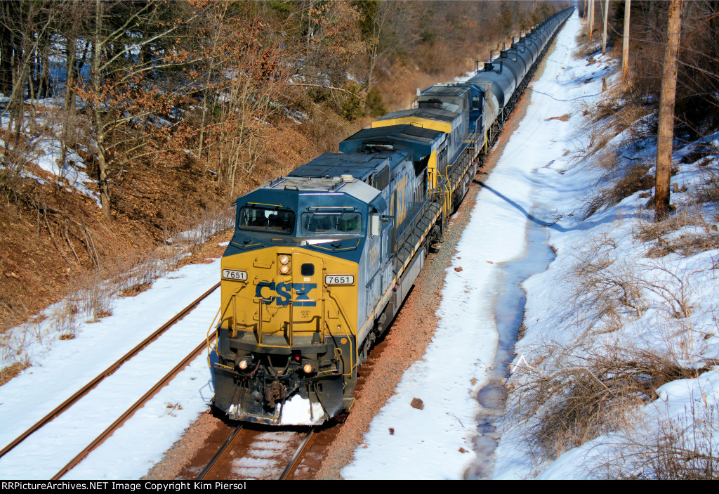 CSX 7651 K665 Ethanol Empties Re-Route